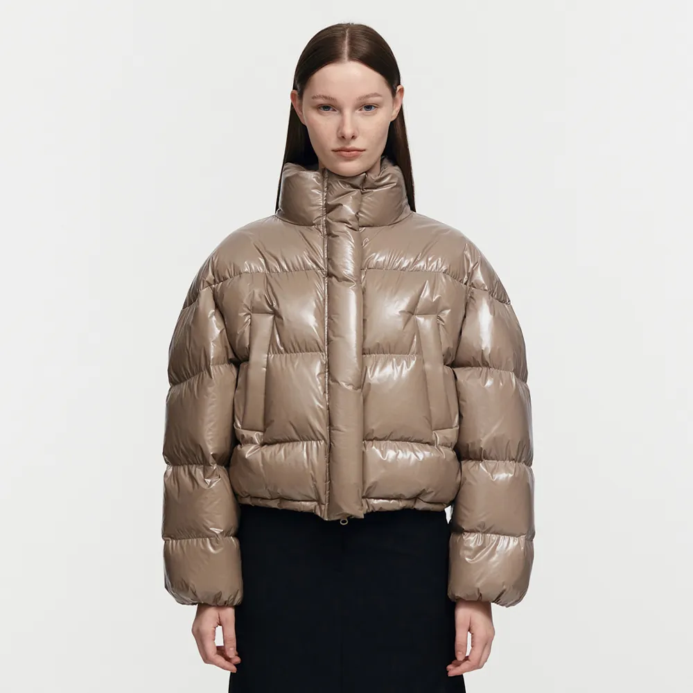 GLOSSY PADDING JACKET (BEIGE) - 감도 깊은 취향 셀렉트샵 29CM