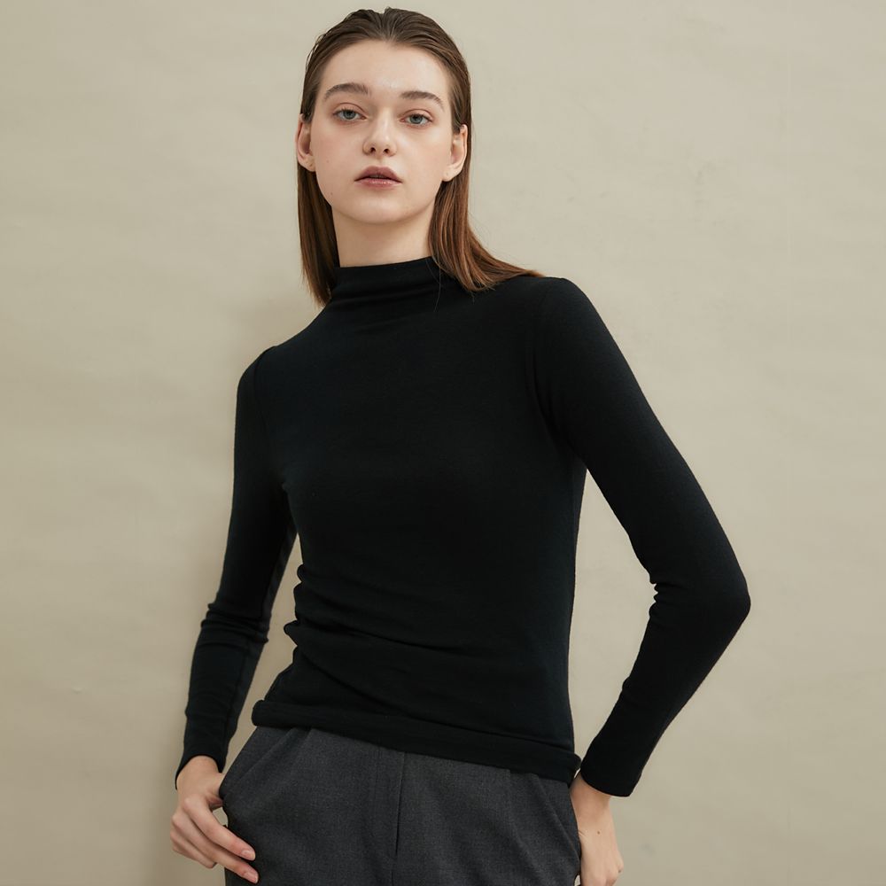 Wool Half-Turtleneck Black - 감도 깊은 취향 셀렉트샵 29CM