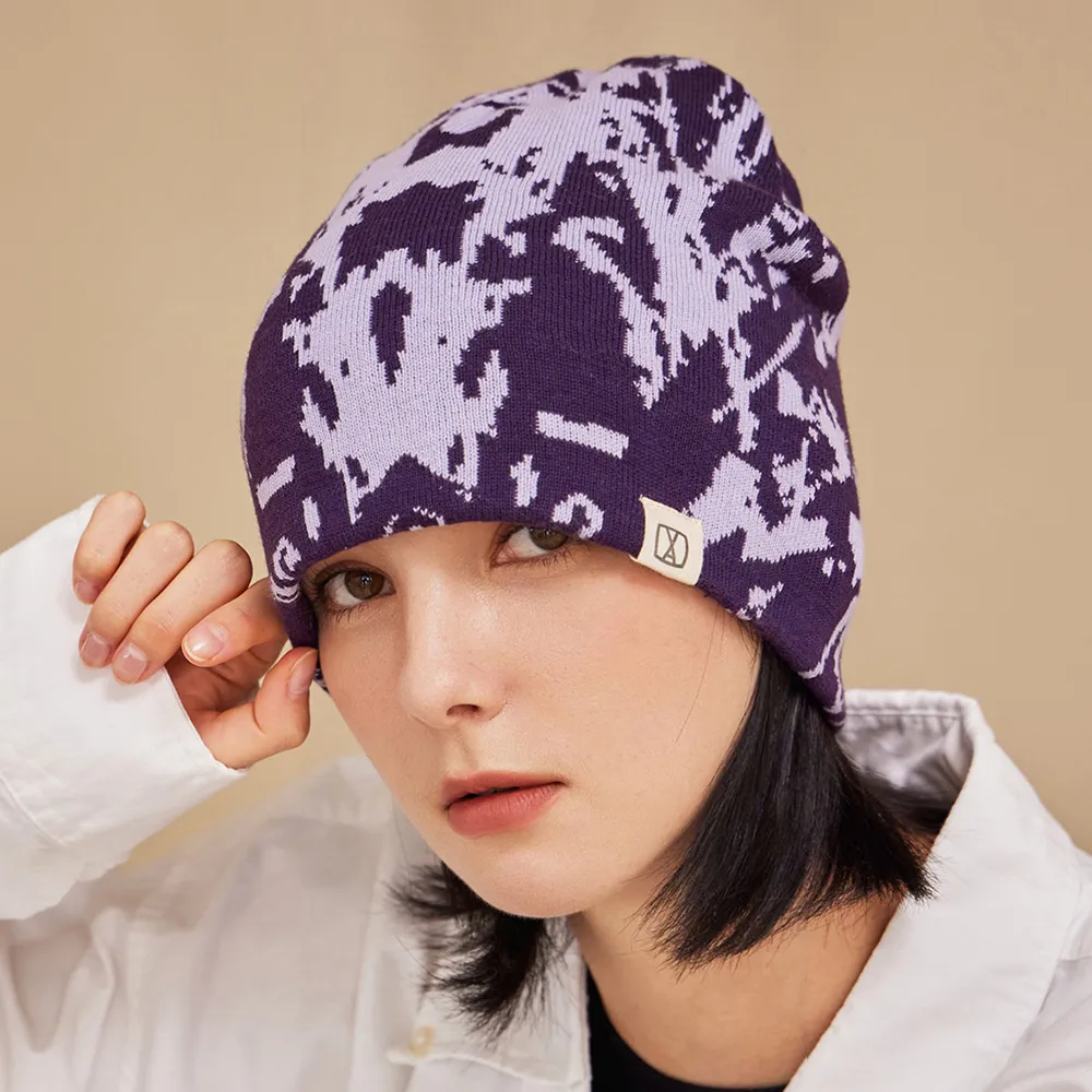 [NCT 텐 착용] VA 스프레드 스퀘어 자가드 비니 퍼플 - 감도 깊은 취향 셀렉트샵 29CM