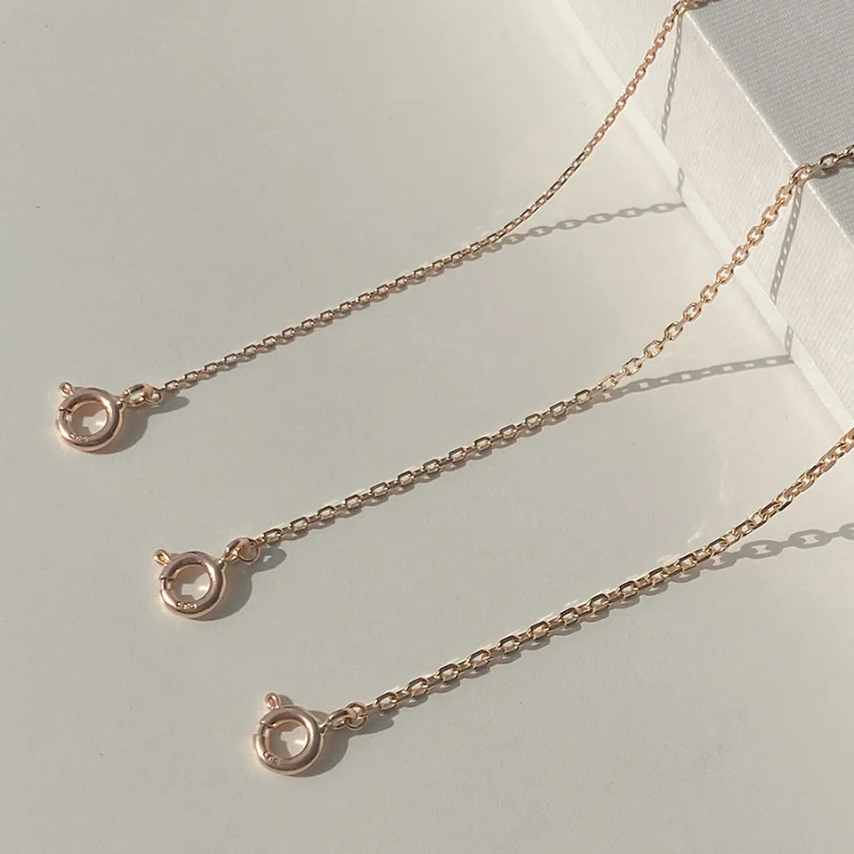 14k 18k 심플 체인 목걸이 (각줄) - 감도 깊은 취향 셀렉트샵 29CM