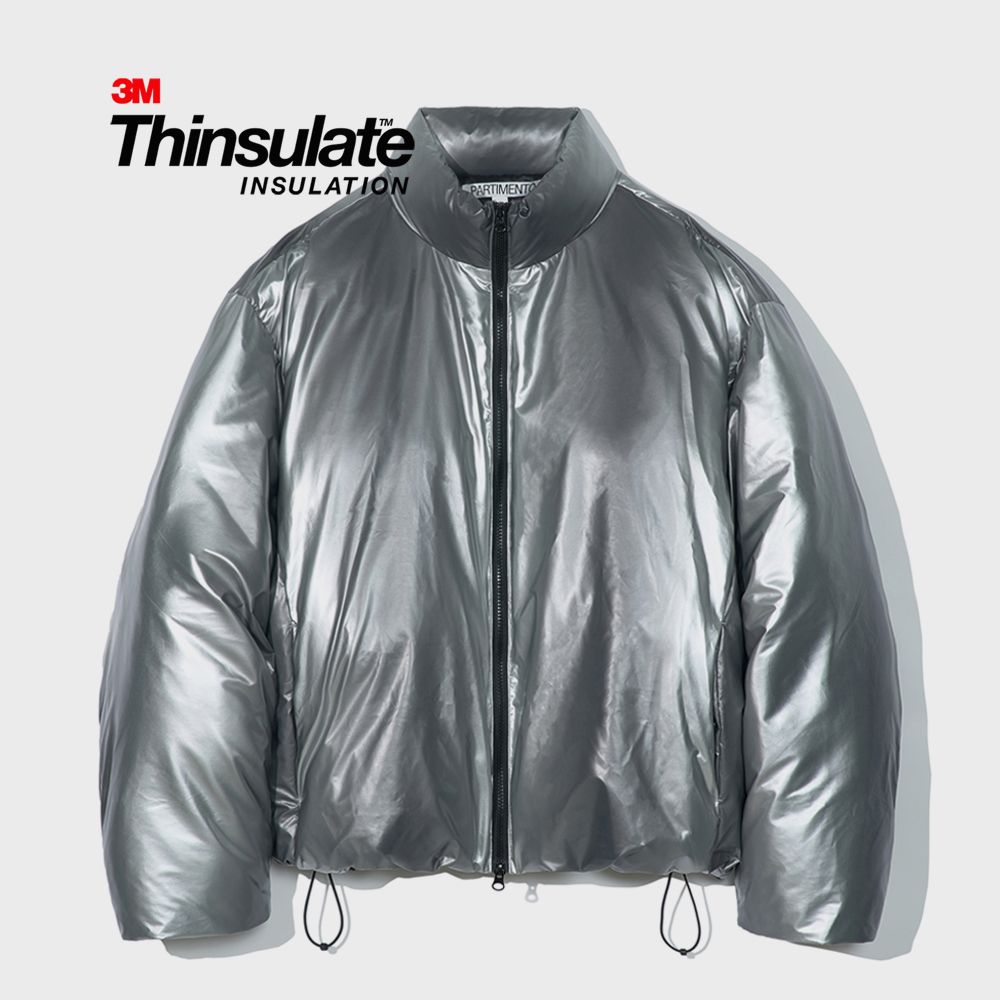 3M Thinsulate Featherless Glossy Puffer Jacket Gray Silver - 감도 깊은 취향 ...