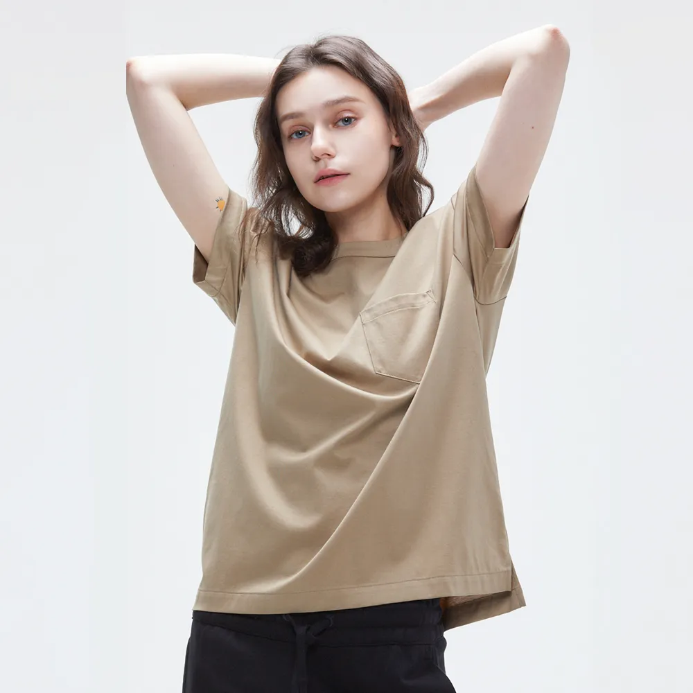 W_포켓 루즈핏 반소매 티셔츠 (180gsm) / OLIVE BEIGE / LJT1730 - 감도 깊은 취향 셀렉트샵 29CM