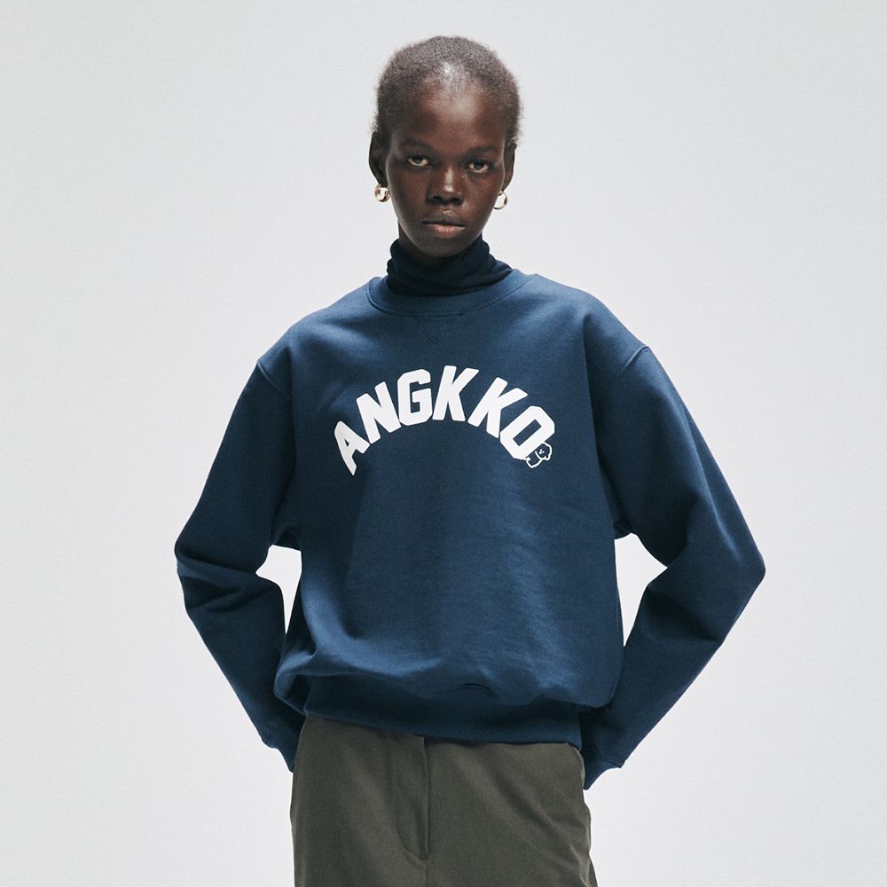 Ankko sweat shirt _ navy - 감도 깊은 취향 셀렉트샵 29CM