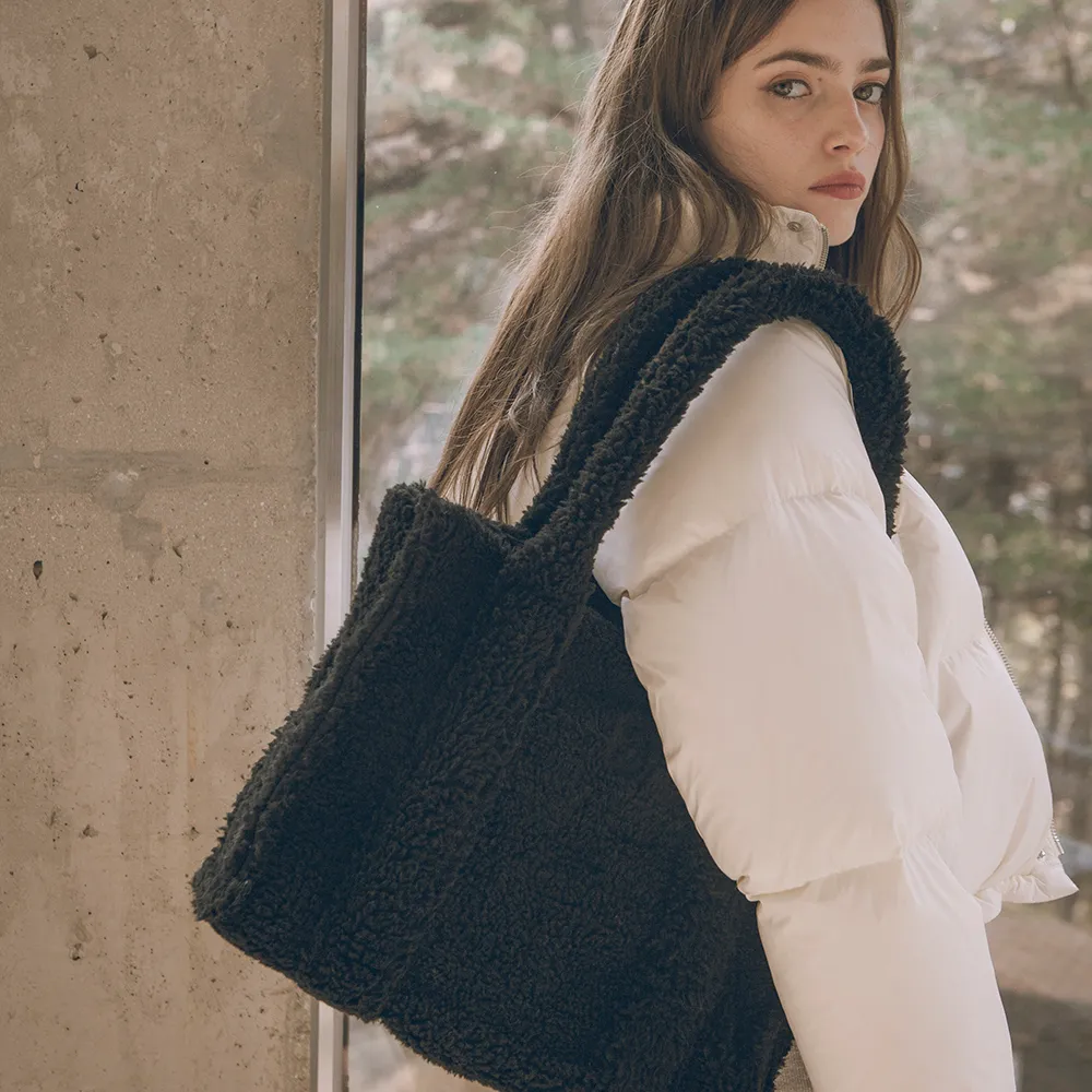 SIAC3015 shearing tote bag_Black_M - 감도 깊은 취향 셀렉트샵 29CM