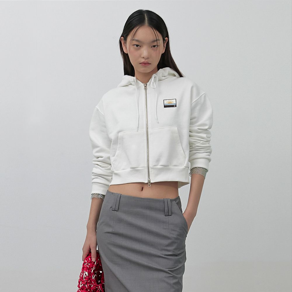 POINT ZIP-UP HOODIE, WHITE - 감도 깊은 취향 셀렉트샵 29CM