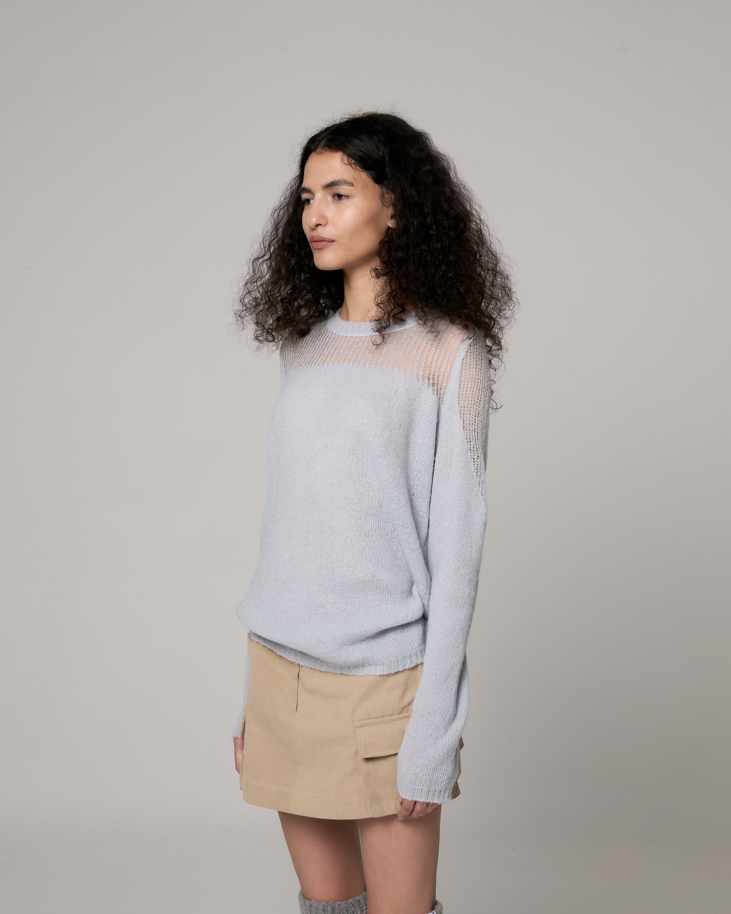 모헤어 시어 니트 스카이블루 - 감도 깊은 취향 셀렉트샵 29CM