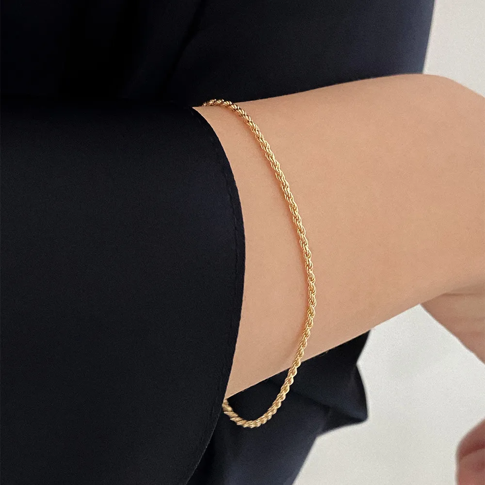 14k 18k 메르 이태리 로프 체인 팔찌 (2size) - 감도 깊은 취향 셀렉트샵 29CM