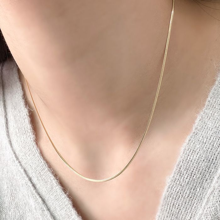 14k 18k 슬림 뱀줄 스네이크 목걸이 (3size) - 감도 깊은 취향 셀렉트샵 29CM