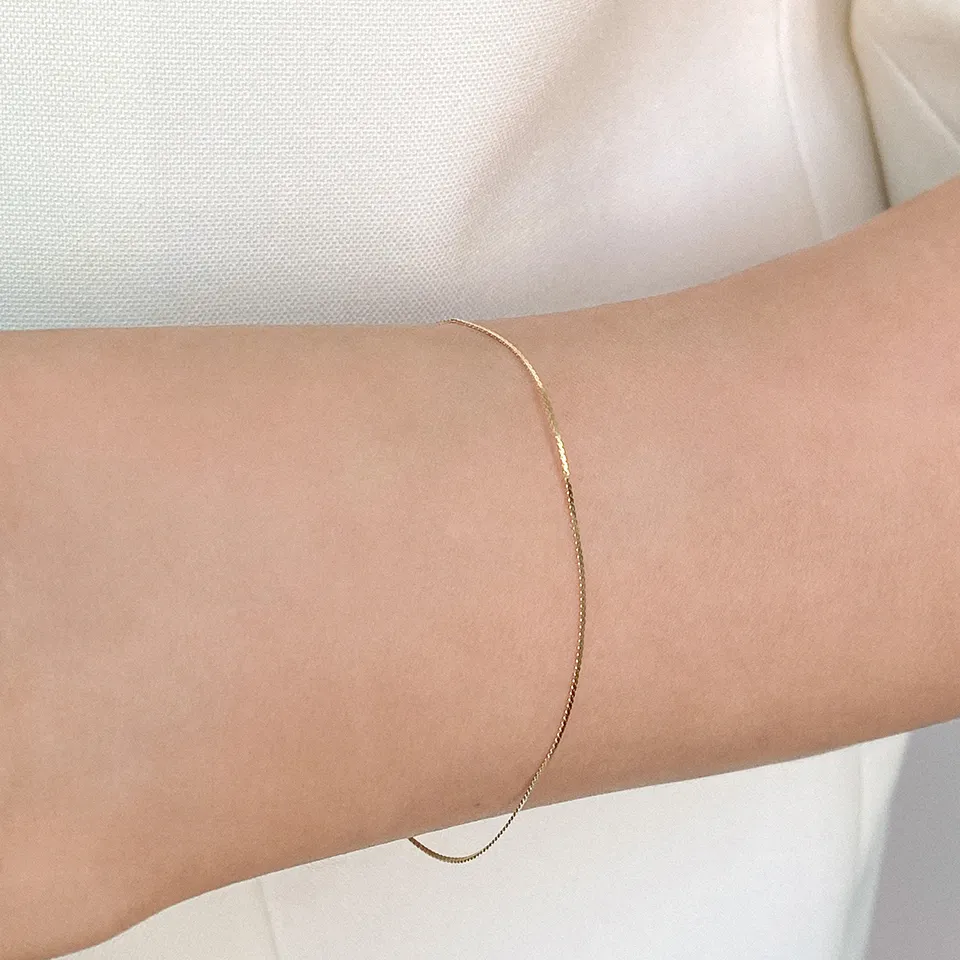 14k 18k 레이스 슬림 체인 팔찌 - 감도 깊은 취향 셀렉트샵 29CM