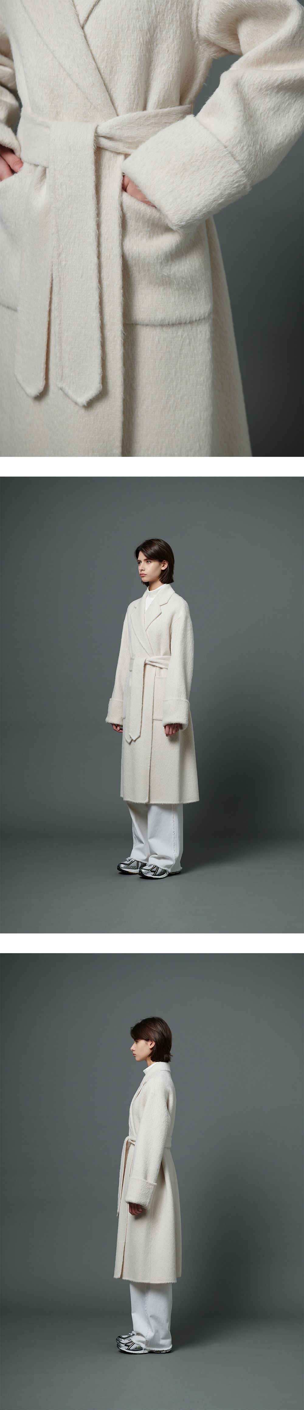 Suri alpaca hand-made robe coat - Ivory - 감도 깊은 취향 셀렉트샵 29CM