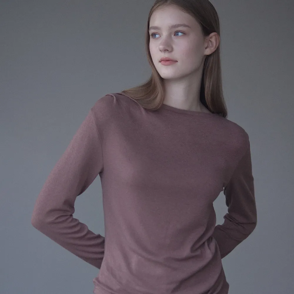 Wool-tencel Drape T-shirt - Brown - 감도 깊은 취향 셀렉트샵 29CM