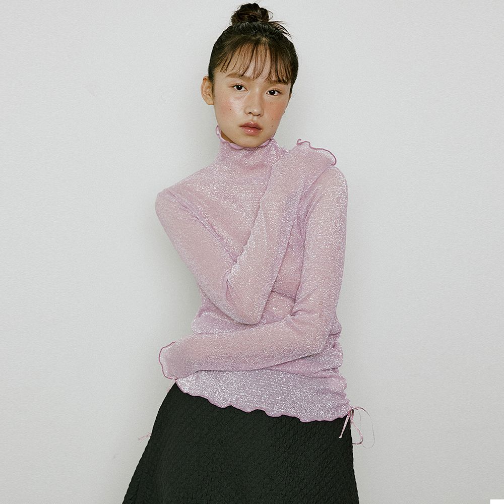 Glitter String Turtleneck Sleeve (pink) - 감도 깊은 취향 셀렉트샵 29CM