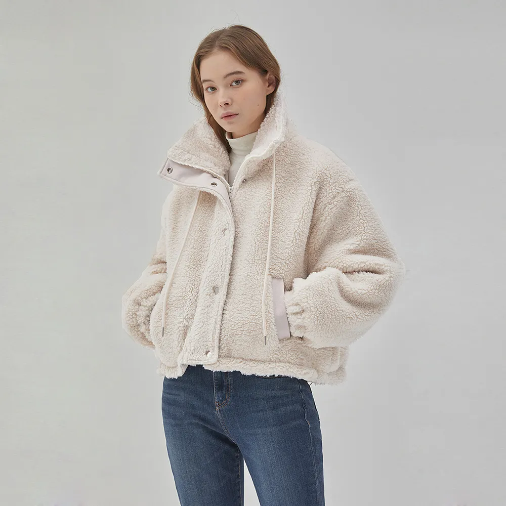 ECO FUR HIGH NECK STRING COAT IVORY - 감도 깊은 취향 셀렉트샵 29CM