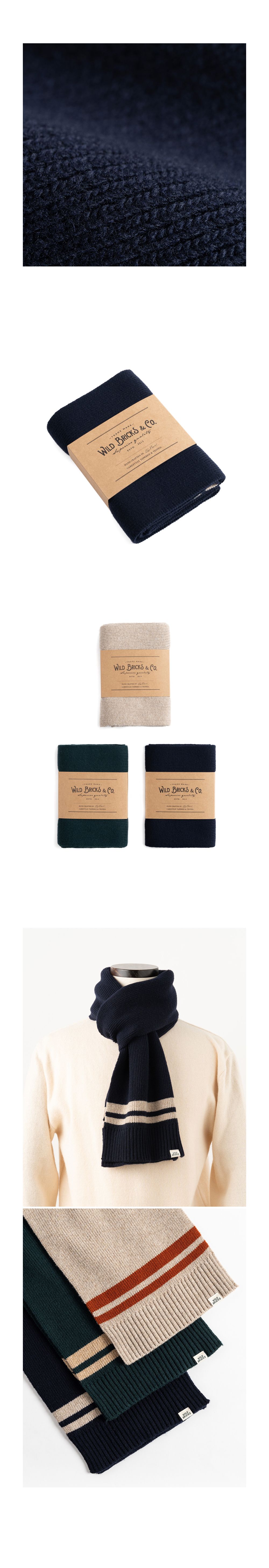 CB STRIPE KNIT MUFFLER (navy) - 감도 깊은 취향 셀렉트샵 29CM