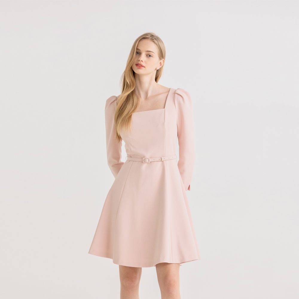 Square-neck Flare Dress(LS) / Pink(3color) - 감도 깊은 취향 셀렉트샵 29CM