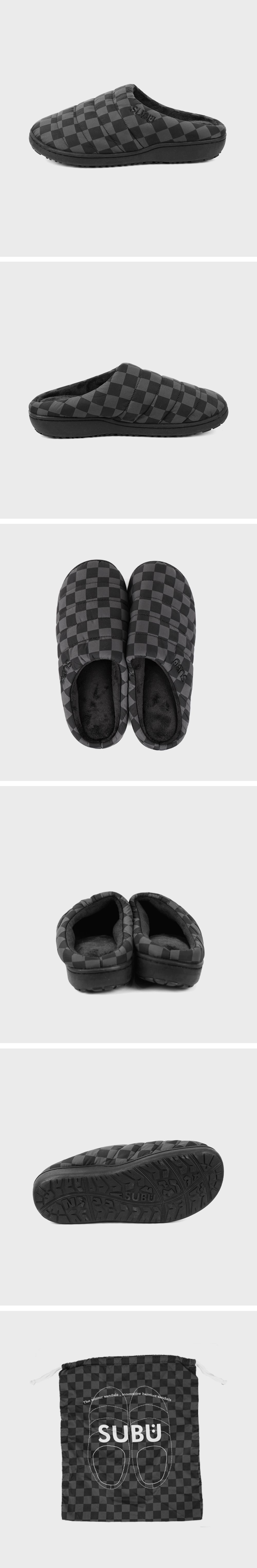 Down Sandal - PERMANENT (Checker Charcoal Black) - 감도 깊은 취향 셀렉트샵 29CM