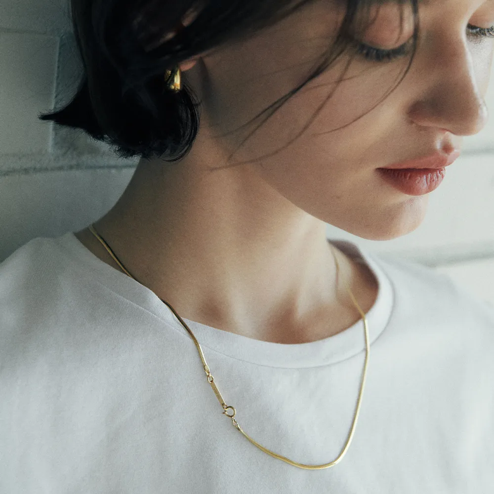 [925 silver] Un.silver.161 / flat soir necklace (gold)(long) - 감도 깊은 취향 셀렉트샵 29CM