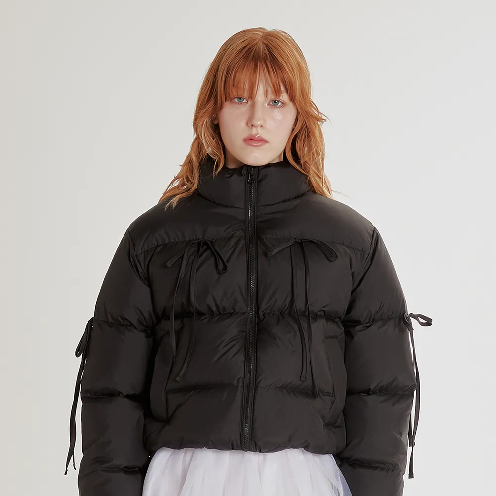 RIBBON DUCK DOWN PADDING_BLACK - 감도 깊은 취향 셀렉트샵 29CM