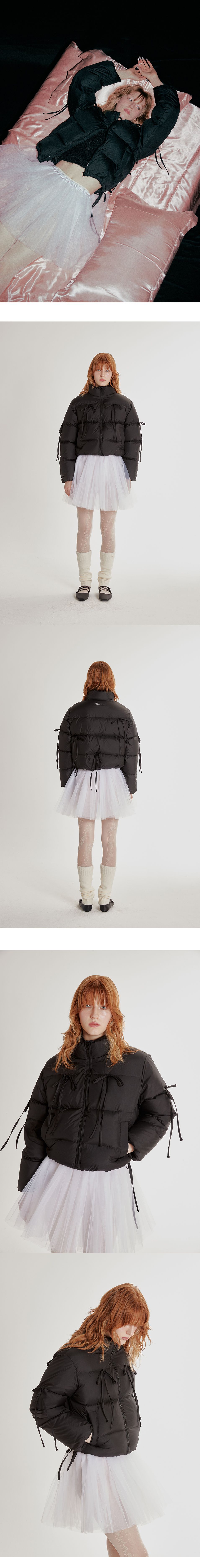 RIBBON DUCK DOWN PADDING_BLACK - 감도 깊은 취향 셀렉트샵 29CM