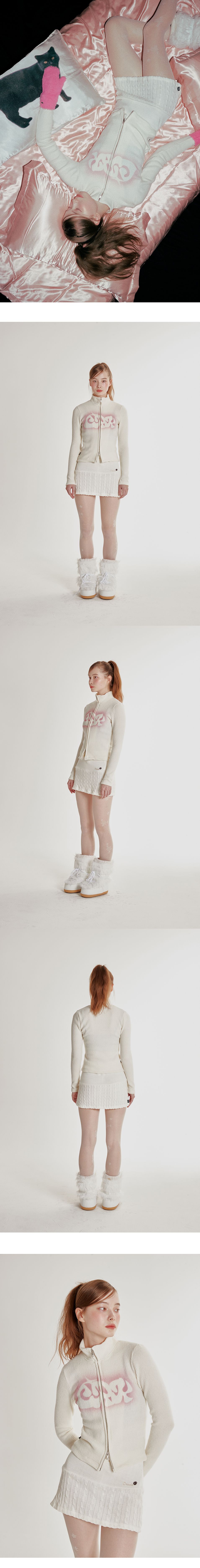 SPRAY KNIT ZIP-UP_IVORY - 감도 깊은 취향 셀렉트샵 29CM