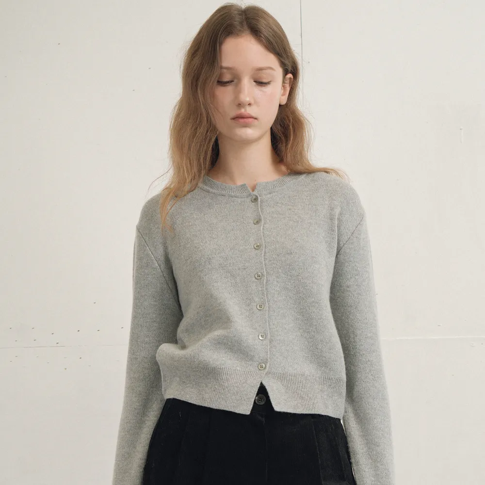 [29CM 단독][15차리오더/윤아,피프티 착용] Cashmere Round Knit Cardigan (Gray) - 감도 깊은 취향 셀렉트샵 29CM