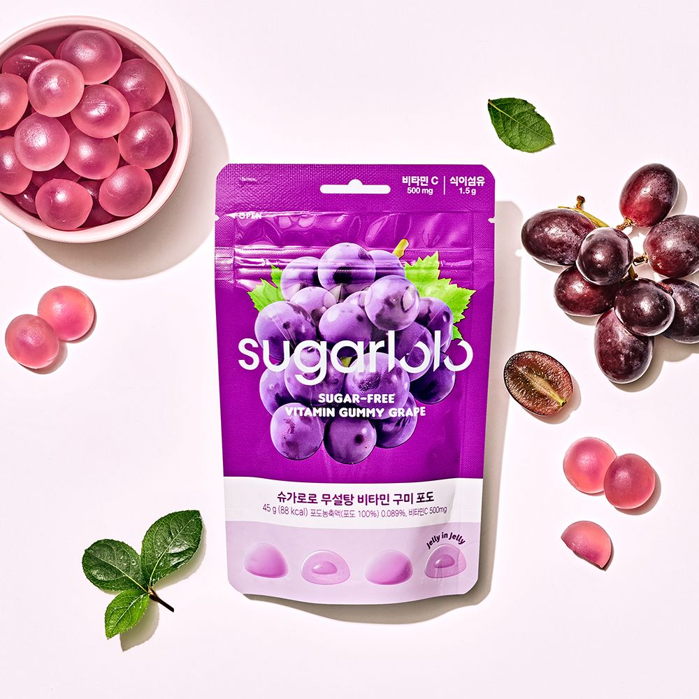 슈가로로 무설탕 비타민 구미 포도 1박스(45g x 8팩) - 감도 깊은 취향 셀렉트샵 29CM