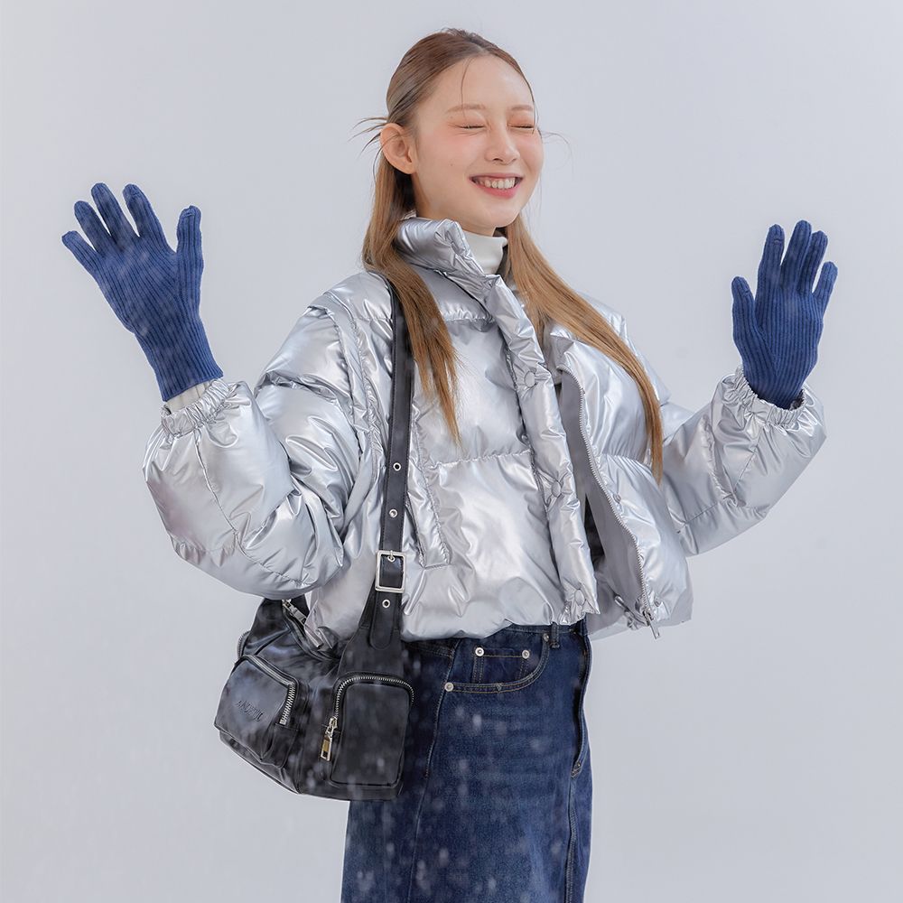 TWO-WAY EMBROIDERED PADDING JUMPER_SILVER - 감도 깊은 취향 셀렉트샵 29CM