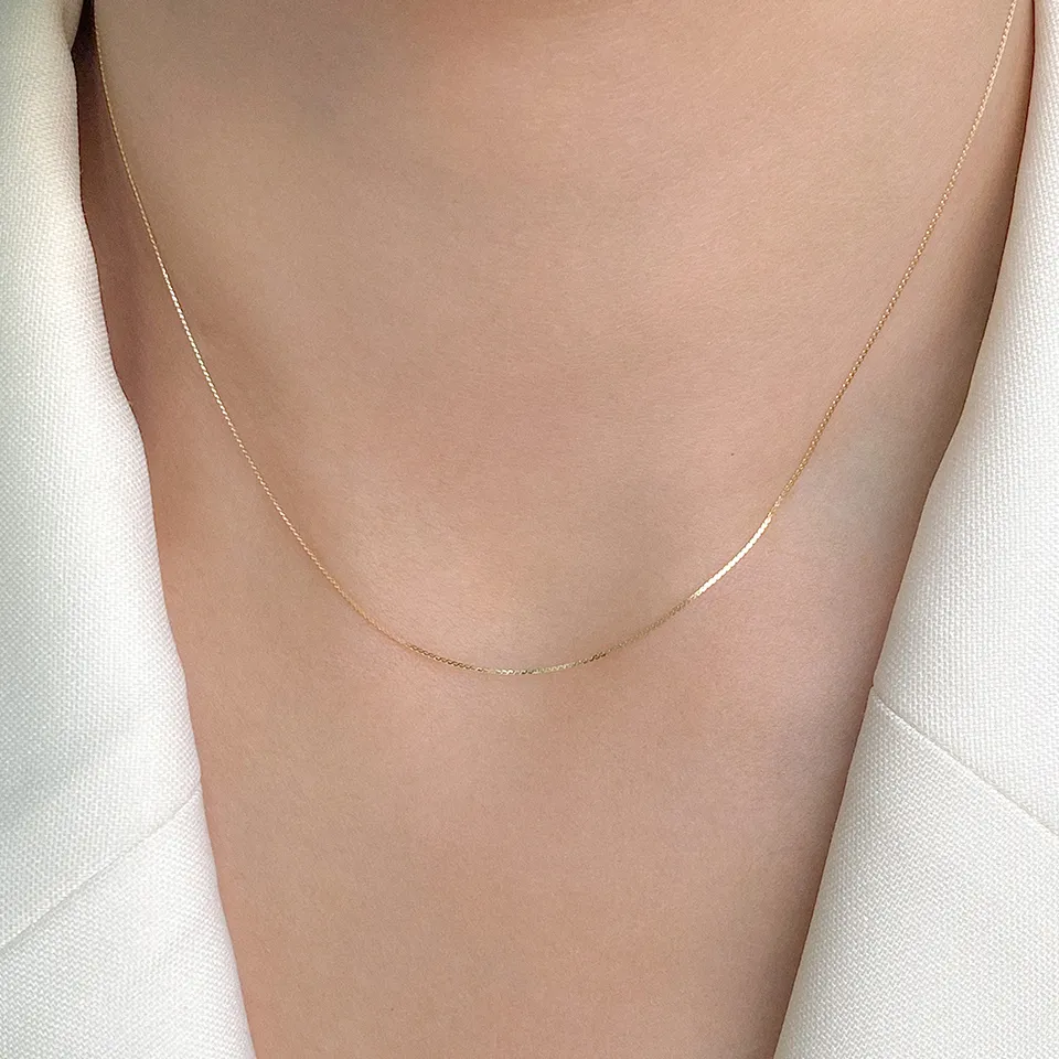 14k 18k 레이스 슬림 체인 목걸이 - 감도 깊은 취향 셀렉트샵 29CM