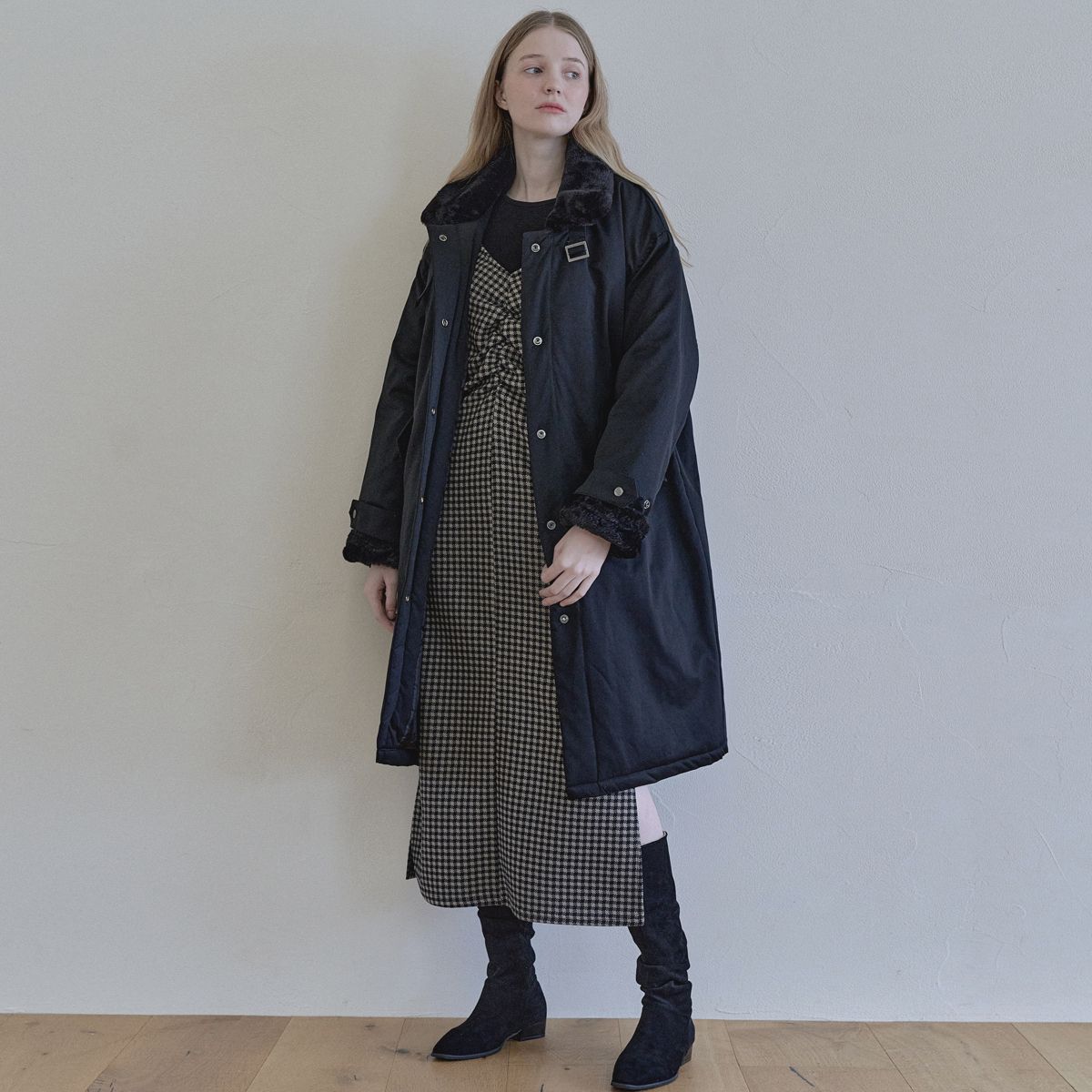 Safari Fur Long Padding Jumper - BLACK - 감도 깊은 취향 셀렉트샵 29CM