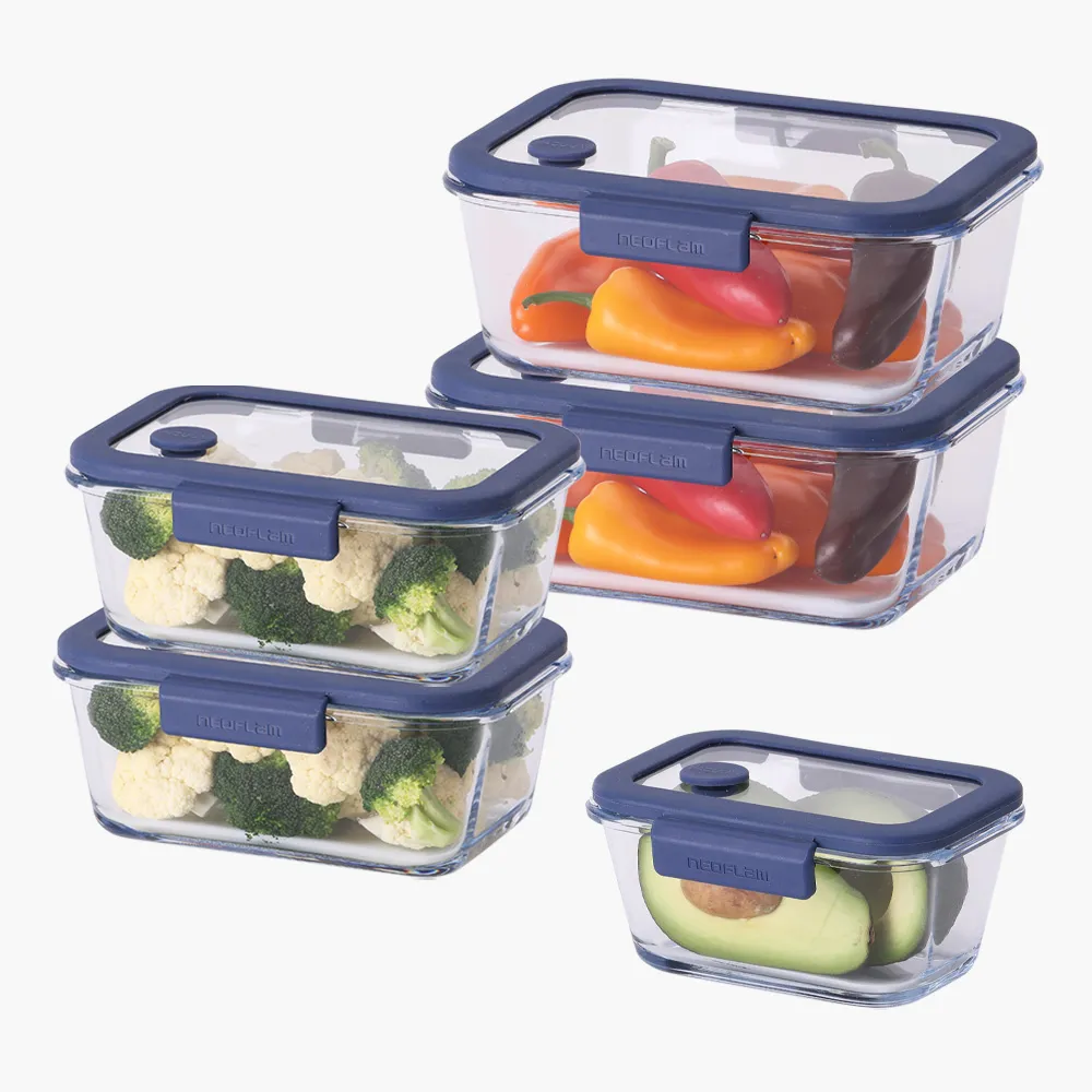 글라쎄Z 진공 내열유리 밀폐용기 5종 세트 (460ml+800mlx2+1200mlx2) - 감도 깊은 취향 셀렉트샵 29CM