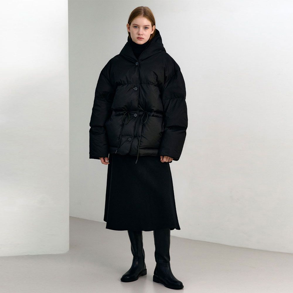 ELLE HOOD DOWN PADDING_BLACK - 감도 깊은 취향 셀렉트샵 29CM