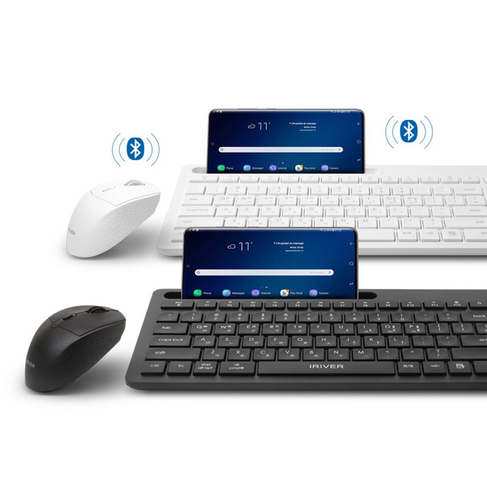 아이리버 EQwear-MVS7000 블랙, 화이트 블루투스 무선키보드마우스세트 스마트기기 거치가능 키스킨제공 - 감도 깊은 취향 셀렉트샵 29CM