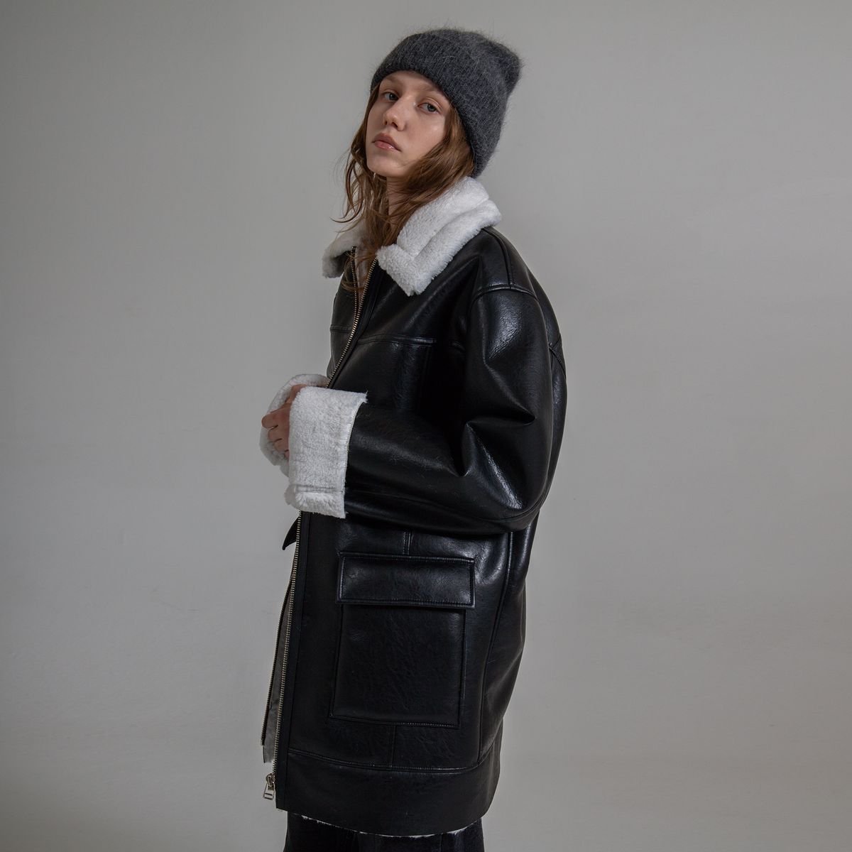 Half Coat E Leather Shearling (레더 무스탕) Black - 감도 깊은 취향 셀렉트샵 29CM