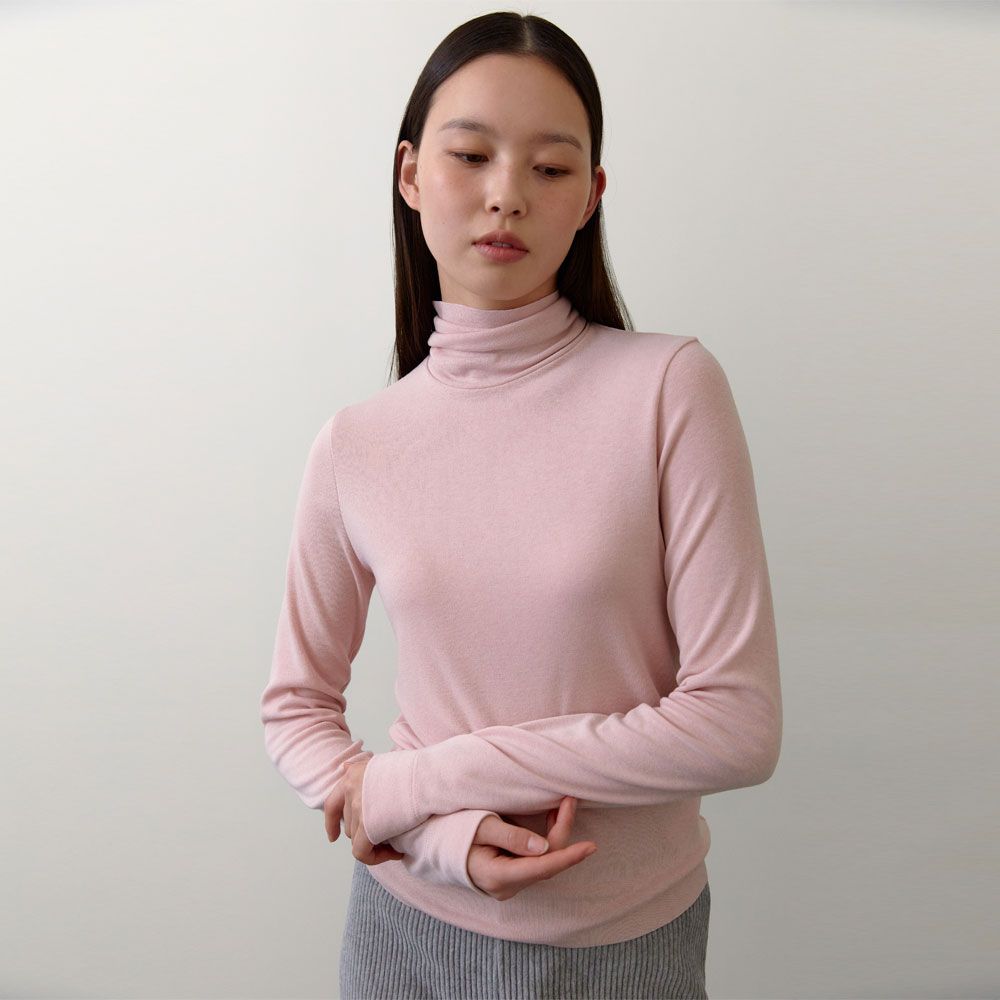[10차 10/30 예약배송] Classic Turtle neck T-shirts (Light pink) - 감도 깊은 취향 셀렉트샵 29CM