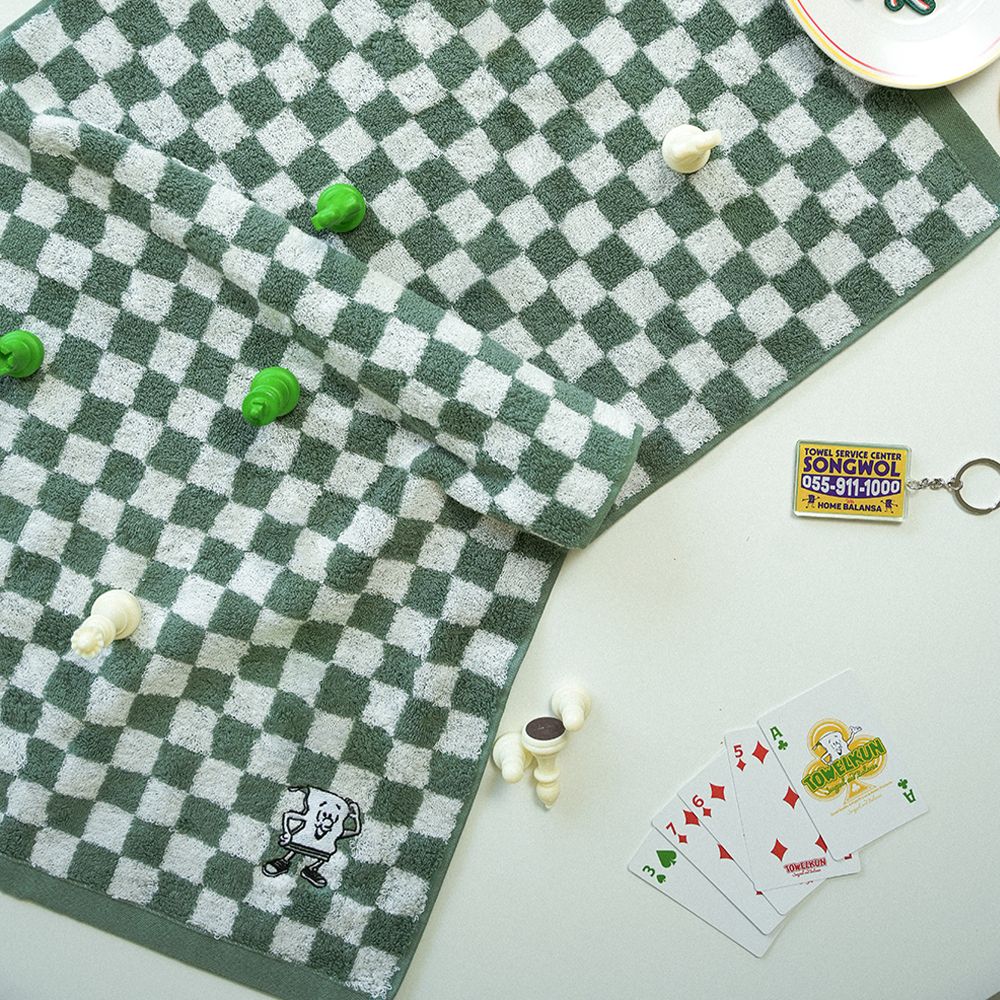 페이스타월 - 체커보드 - 1P (2 COLORS) - 감도 깊은 취향 셀렉트샵 29CM