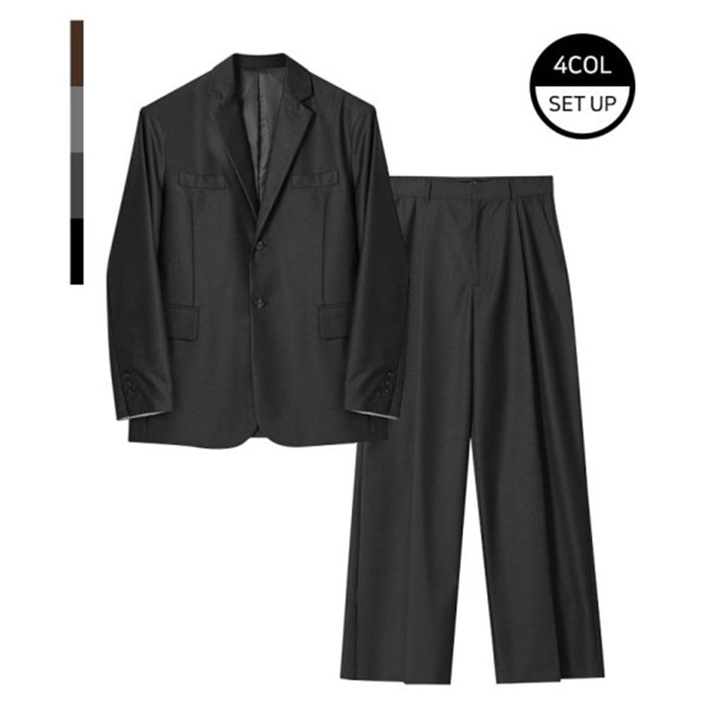 [SET] Modern Single Blazer & Onetuck Wide Slacks - 4COL - 감도 깊은 취향 셀렉트샵 ...