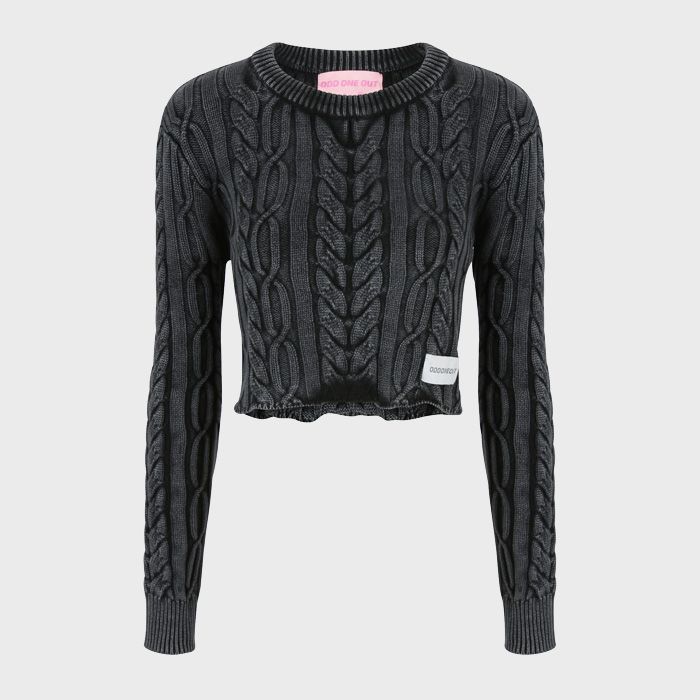 WASHING CUT COMBI KNIT TOP CHACOAL - 감도 깊은 취향 셀렉트샵 29CM