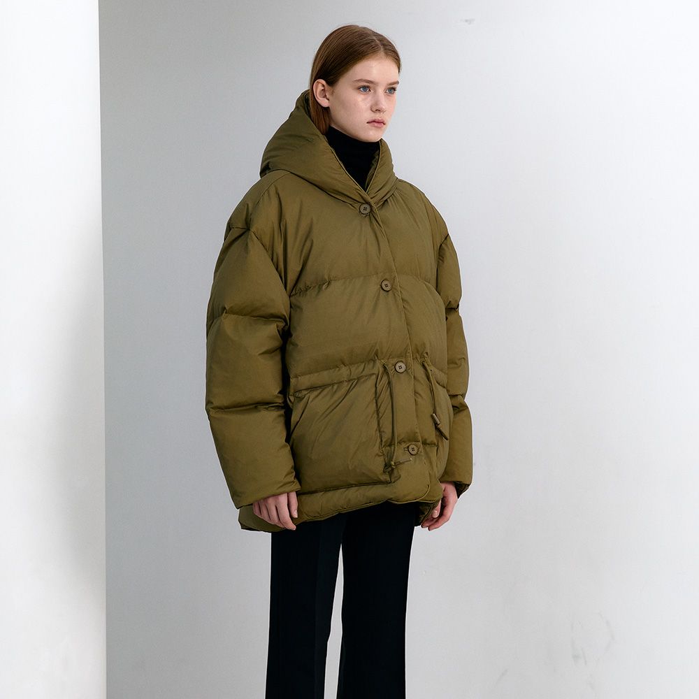ELLE HOOD DOWN PADDING_KHAKI - 감도 깊은 취향 셀렉트샵 29CM