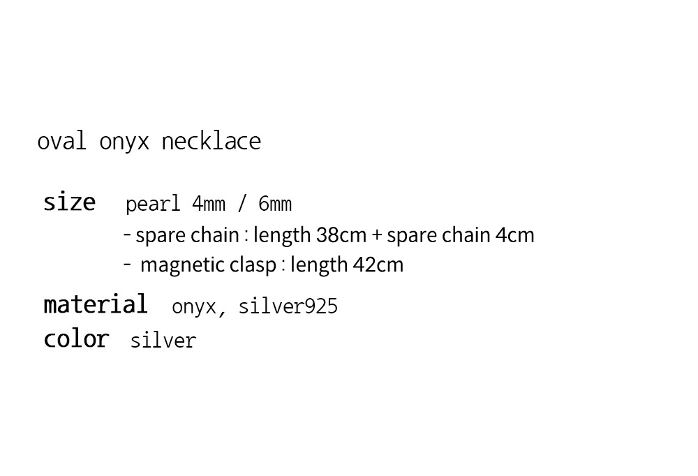 oval onyx necklace - 감도 깊은 취향 셀렉트샵 29CM