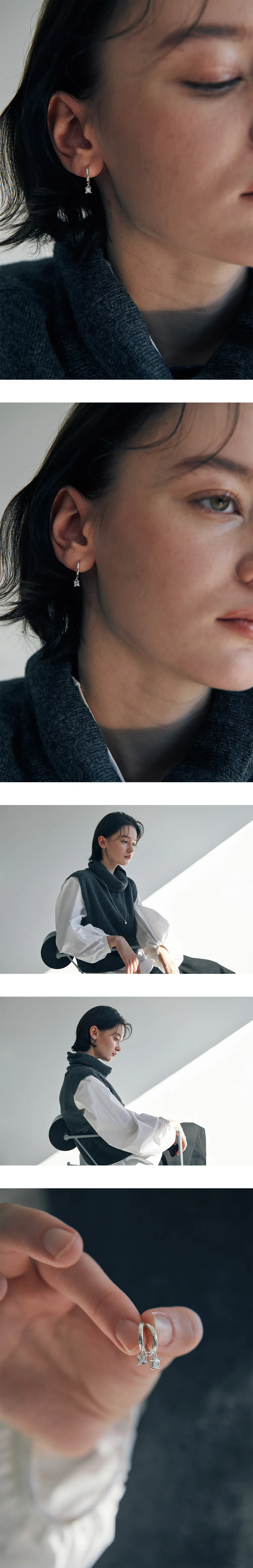 [29CM 단독] [925 silver] Deux.silver.176 / tinter dew earring - 감도 깊은 취향 셀렉트샵 29CM