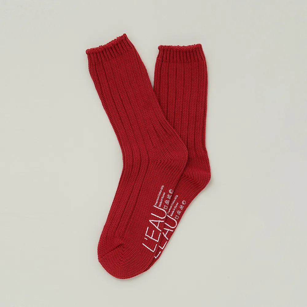 Leau cotton socks_red - 감도 깊은 취향 셀렉트샵 29CM