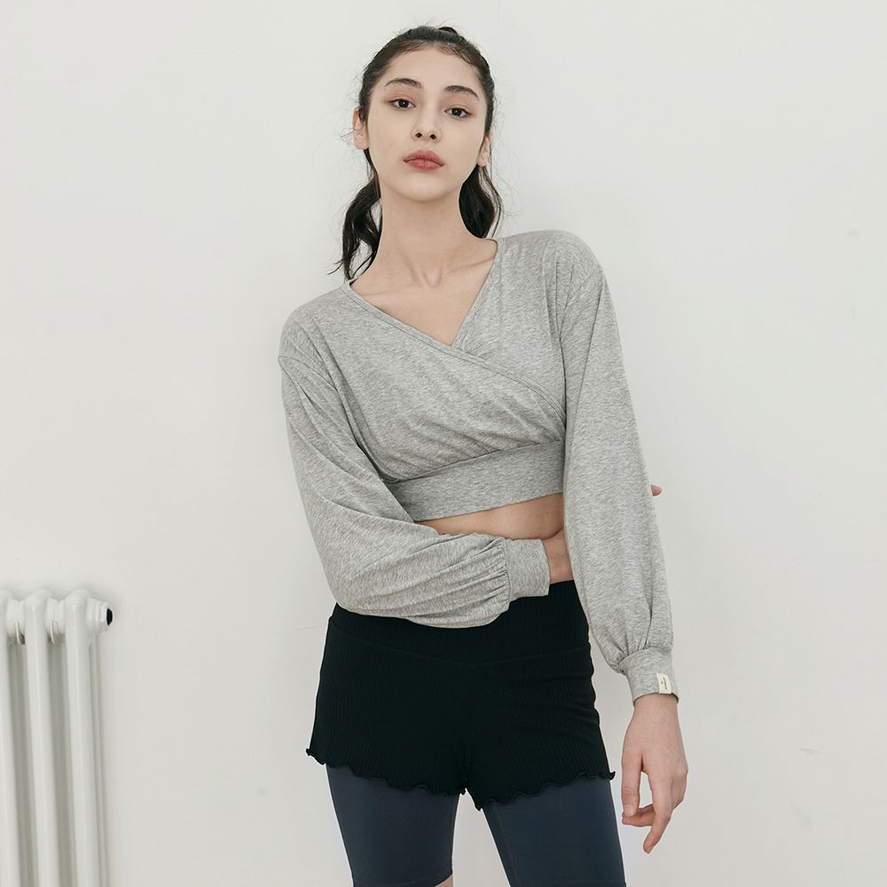 여성 요가복 DEVI-T0100-멜란지그레이 필라테스 마르헨 랩 커버업 - 감도 깊은 취향 셀렉트샵 29CM