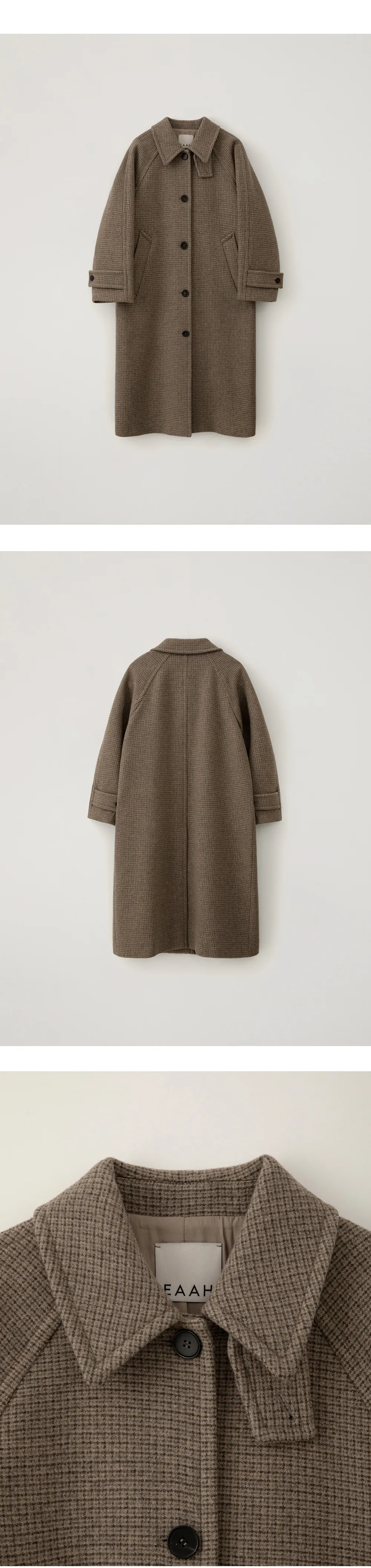 [29CM 단독] Wool Balmacaan Coat (CHECK BROWN) - 감도 깊은 취향 셀렉트샵 29CM