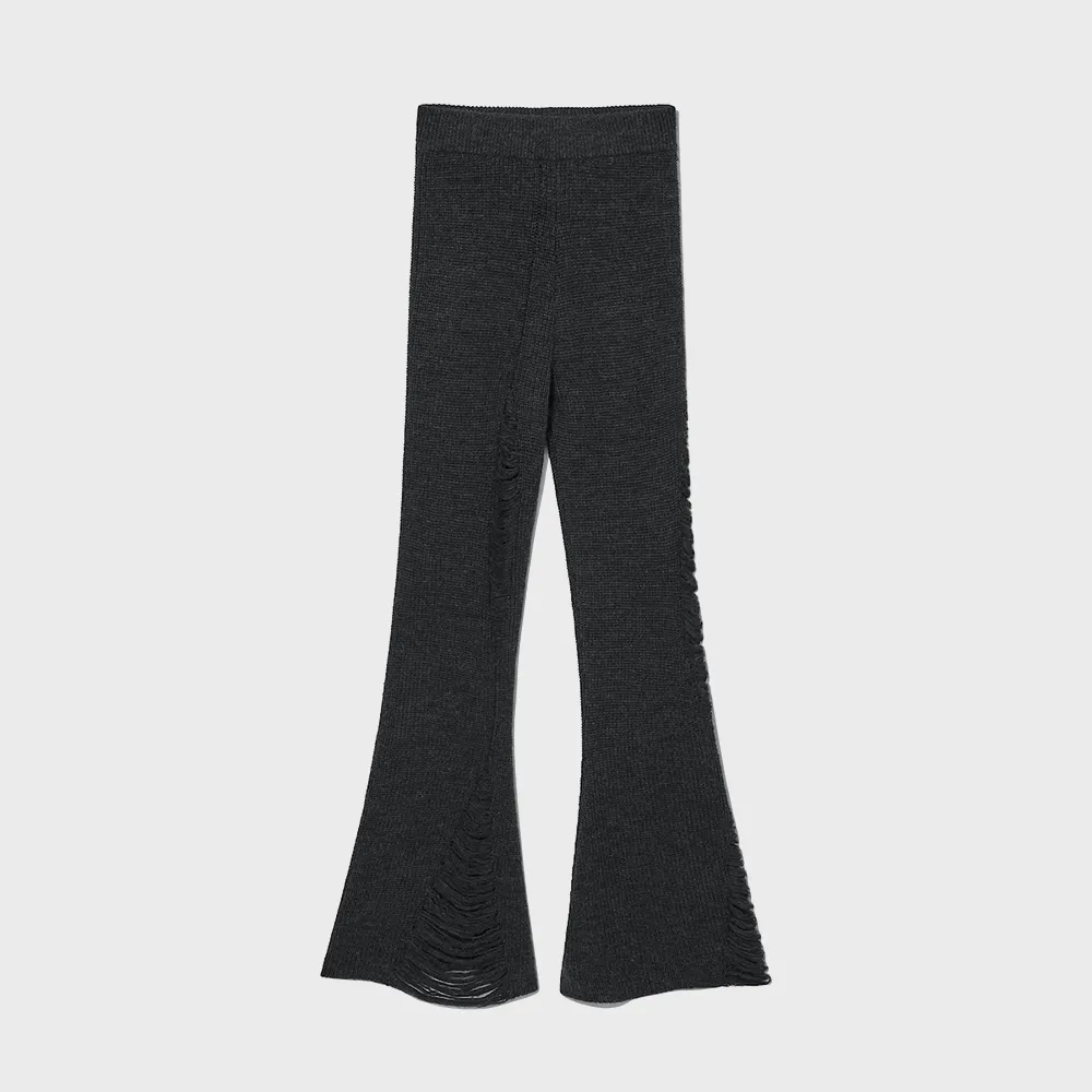 SAHARA DAMAGED WOOL KNIT PANTS (CHARCOAL) - 감도 깊은 취향 셀렉트샵 29CM