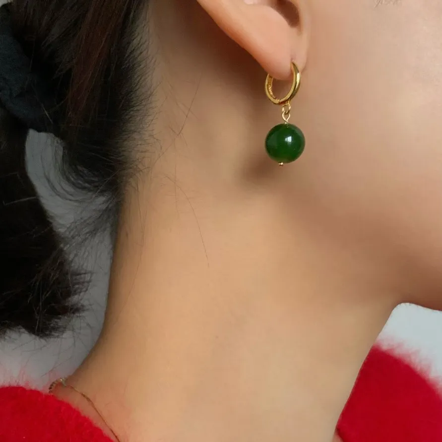 Green onyx ring earrings - 감도 깊은 취향 셀렉트샵 29CM