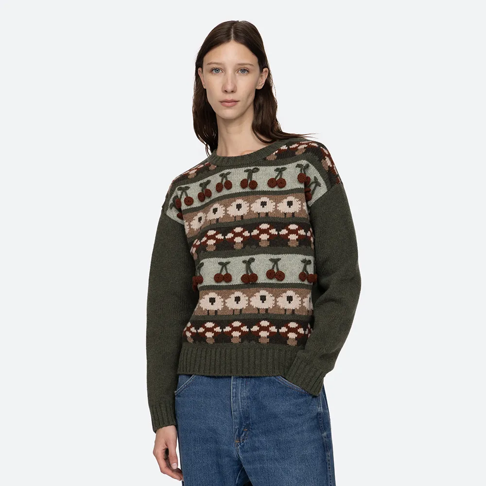 (W) MOLLY KNITS FARM CREW NECK SWEATER (MULTI) - 감도 깊은 취향 셀렉트샵 29CM