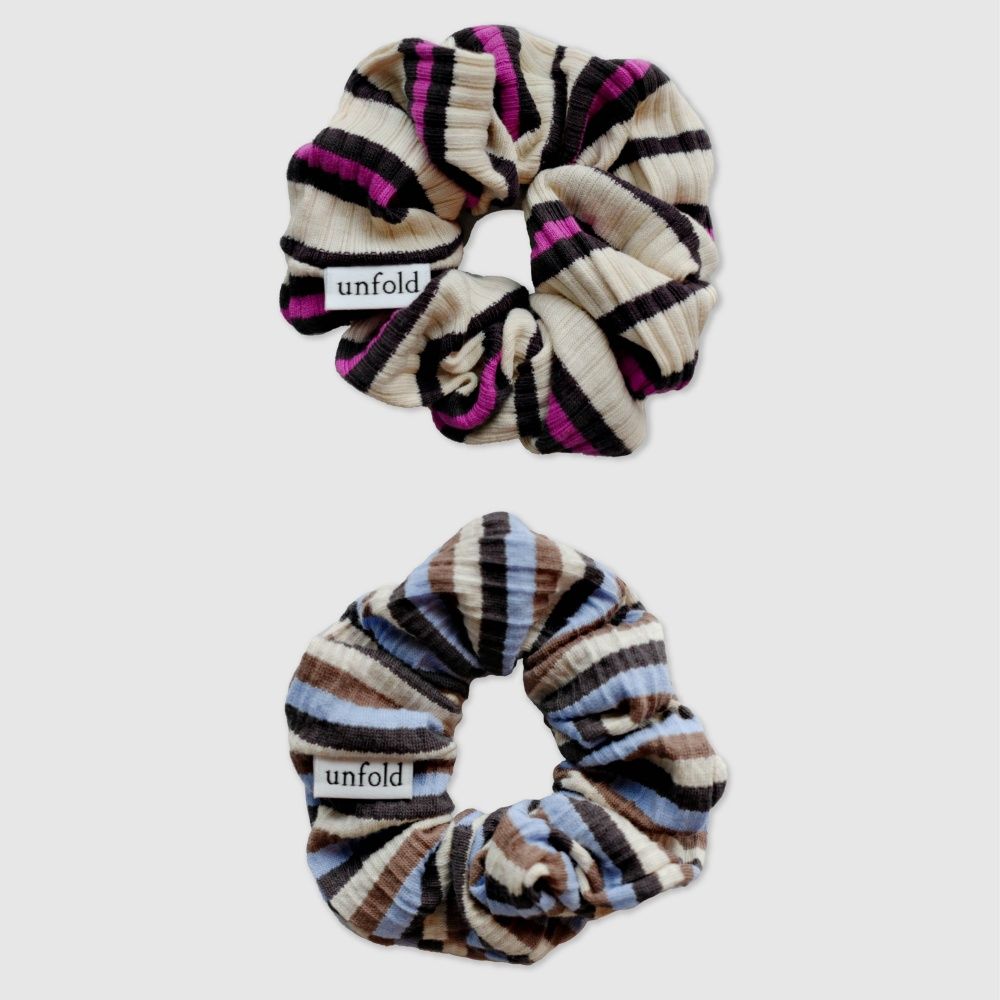 Multi stripe scrunchie (2color) - 감도 깊은 취향 셀렉트샵 29CM
