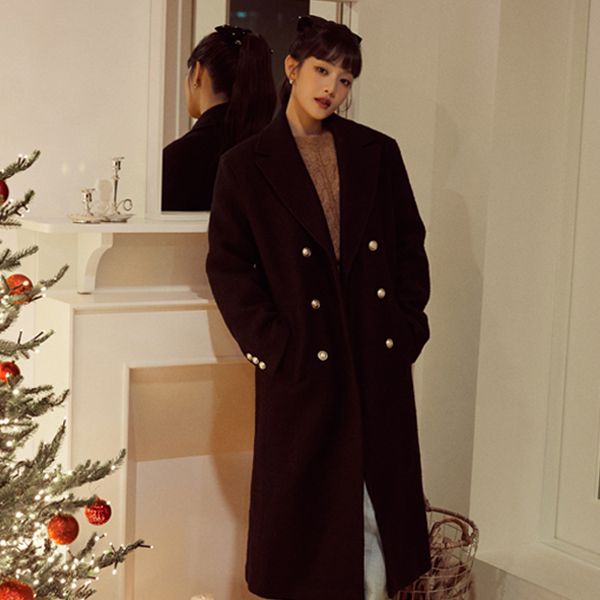 TAILORED DOUBLE BUTTON COAT BLACK - 감도 깊은 취향 셀렉트샵 29CM