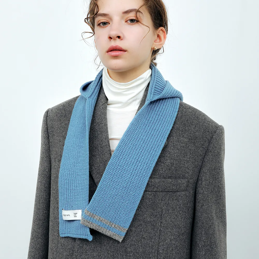 Hoodie Wool Knit Muffler Blue - 감도 깊은 취향 셀렉트샵 29CM