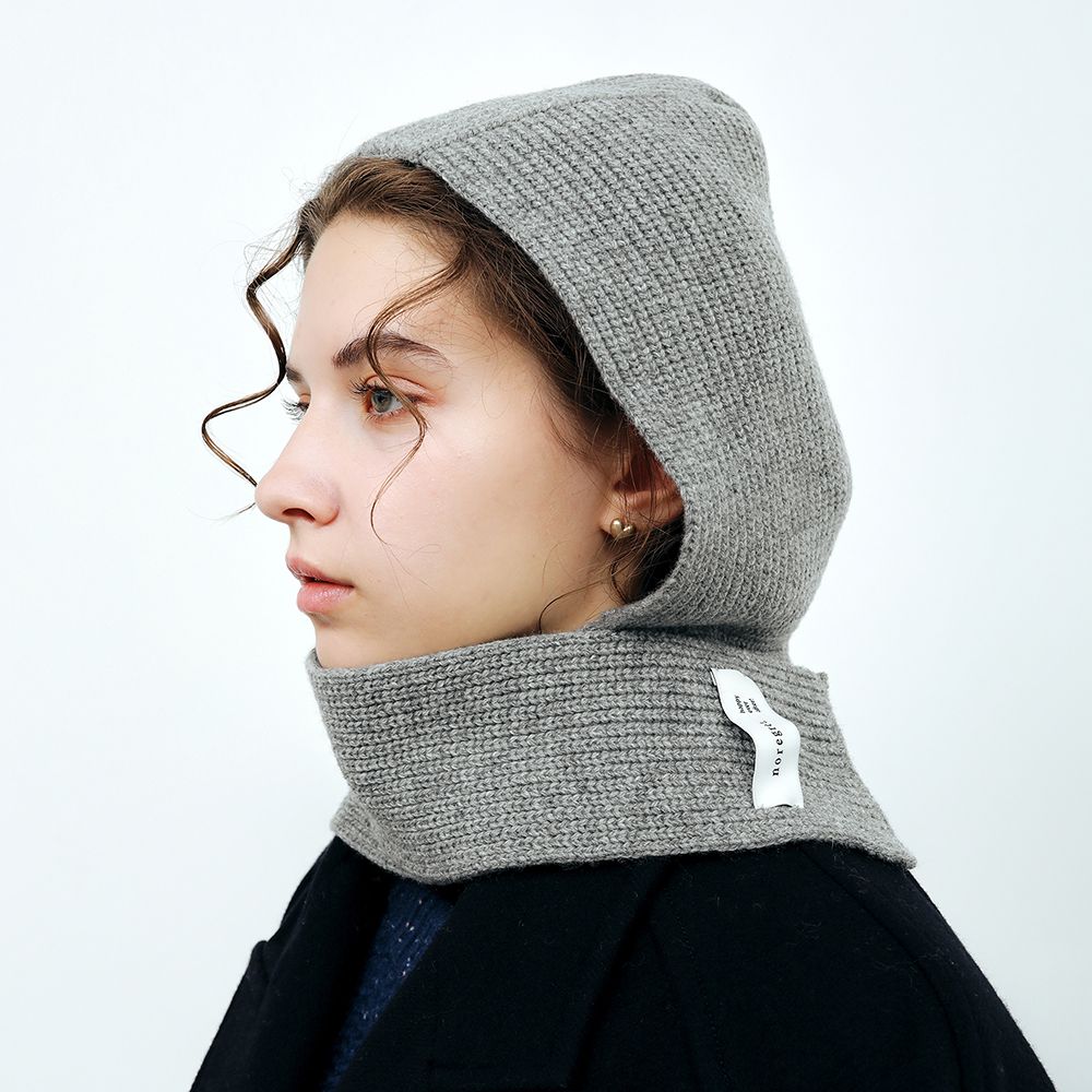 Hoodie Wool Knit Muffler Gray - 감도 깊은 취향 셀렉트샵 29CM